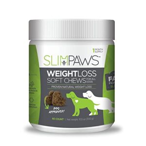 slimpaws healthy weight soft chews for dogs | chicken flavor | 60 count | made in america