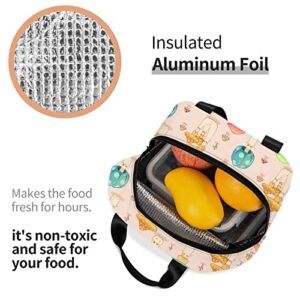 Cute Mushroom Portable Lunch Tote Bag Reusable Cute Lunch Box for Men and Women Perfect for Camping/Hiking/Picnic/Beach/Travel