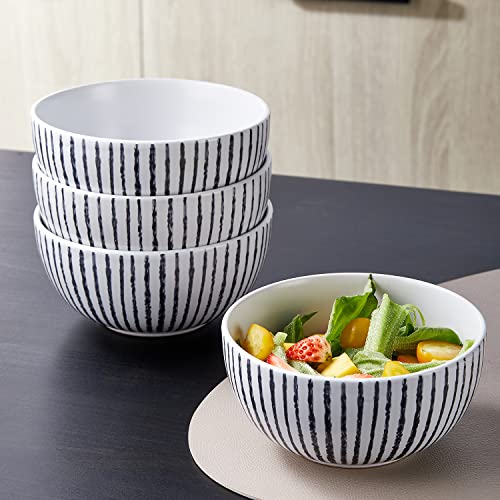 Stone Lain Nova Stoneware Dinnerware Set, 16-Piece Service for 4, Black