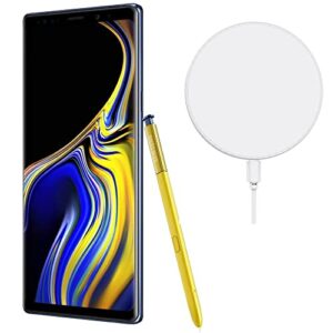 samsung galaxy note 9 (128gb, 6gb) 6.4", snapdragon 845, ip68 water resistant, 4g lte gsm at&t unlocked (t-mobile, metro, global) n9600 (fast wireless pad bundle, ocean blue)