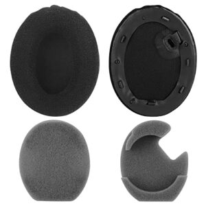 Geekria Comfort Velour Replacement Ear Pads for Sony WH-1000XM4 Wireless Headphones Ear Cushions, Headset Earpads, Ear Cups Cover Repair Parts (Black)