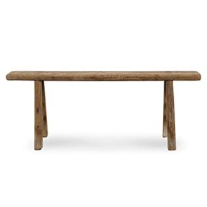 artissance vintage noodle, weathered natural wood finish (size & color vary) indoor bench