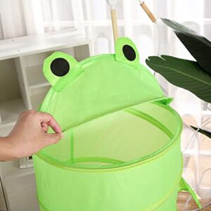 Mesh Laundry Hamper: animal storage basket Frog Design Collapsible Laundry Basket Easy to Open and Fold Flat for Storage Toy and Dirty laundry bucket Clothes cotton laundry basket