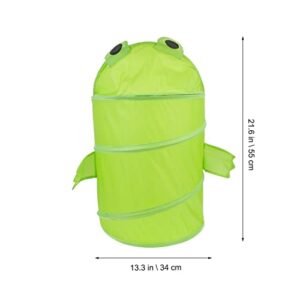 Mesh Laundry Hamper: animal storage basket Frog Design Collapsible Laundry Basket Easy to Open and Fold Flat for Storage Toy and Dirty laundry bucket Clothes cotton laundry basket