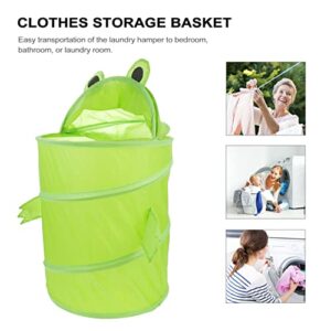 Mesh Laundry Hamper: animal storage basket Frog Design Collapsible Laundry Basket Easy to Open and Fold Flat for Storage Toy and Dirty laundry bucket Clothes cotton laundry basket