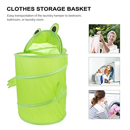 Mesh Laundry Hamper: animal storage basket Frog Design Collapsible Laundry Basket Easy to Open and Fold Flat for Storage Toy and Dirty laundry bucket Clothes cotton laundry basket