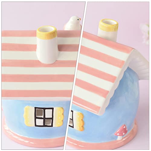 balacoo Large Ceramic Hideout Large Ceramic Hideout Ceramic Hamster House Pet Hideout: Mini Hamster Hamster Sleeping Bed Mini Hut Cage Summer Cooling Hideaway for Chinchilla Small Animal