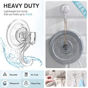 VIS'V 2 Pcs Large Suction Cup Hooks with 2 Pcs Small Suction Cup Hooks