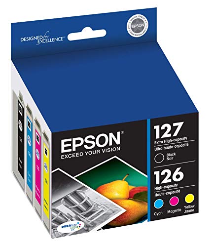 Epson T127120-BCS DURABrite Ultra Black & Color Combo Pack Extra High Capacity - -Cartridge - -Ink and T127520 DURABrite Ultra Multipack Extra High Capacity Cartridge Ink