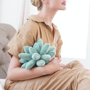 Flower Shaped Succulent Pillow | Pack of 1 Leaf Shaped Pillow | Cute Cactus Pillow for Garden Lovers | Green Plant Shaped Pillow | Decorative Throw Pillows for Bedroom, Room & Home Decoration