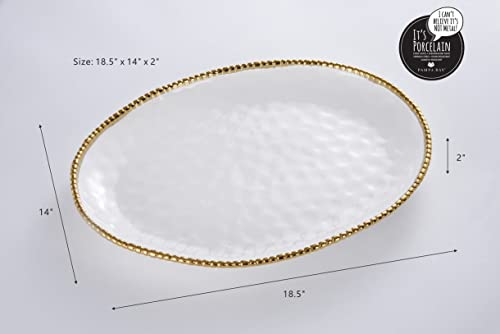 Pampa Bay Golden Salerno Oval Platter