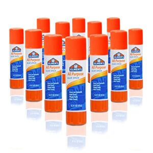 elmer’s glue sticks, 0.21 ounce – 12 count all purpose elmers glue stick white