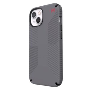 Speck Presidio2 Grip Case for Apple iPhone 13 , Polycarbonate , Shock-Absorbent, Graphite Grey and Black