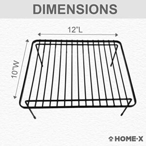 HOME-X Metal Freezer, Pantry, or Cabinet Shelf, Great Space Saver for Organizing Cupboards or Refrigerators, Extra Shelf for Cabinets