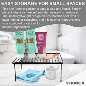 HOME-X Metal Freezer, Pantry, or Cabinet Shelf, Great Space Saver for Organizing Cupboards or Refrigerators, Extra Shelf for Cabinets