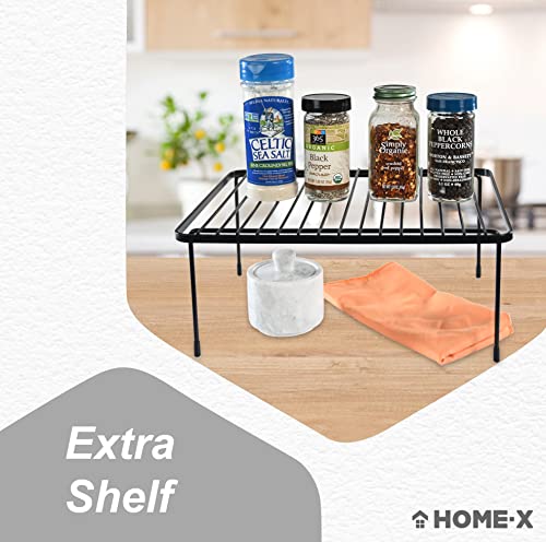 HOME-X Metal Freezer, Pantry, or Cabinet Shelf, Great Space Saver for Organizing Cupboards or Refrigerators, Extra Shelf for Cabinets