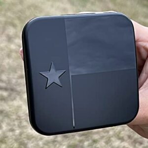 Texas State Metal Flag Hitch Cover Plug (Fits 2" Receiver, Black)