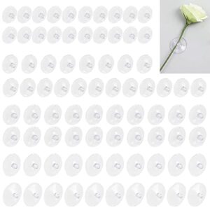 rustark 80pcs 5 sizes clear rubber suction cups set transparent anti-collision sucker pads with hole 25mm 30mm 35mm 40mm 45mm mini suction cups replacement for home bathroom kitchen decoration