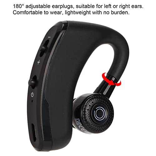 Single Ear Bluetooth Headset, Stylish Sports Earbuds V9 Wireless Noise Cancelling 180° Adjustable Headset Ear Hook Earphone Phone Headset for Driving Sports Business Earphone