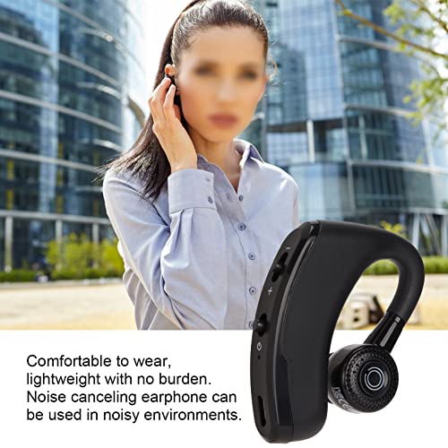 Single Ear Bluetooth Headset, Stylish Sports Earbuds V9 Wireless Noise Cancelling 180° Adjustable Headset Ear Hook Earphone Phone Headset for Driving Sports Business Earphone