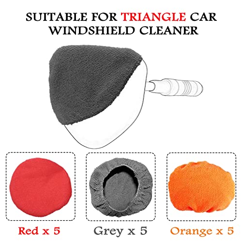 30Pcs Car Care Microfiber Cloths/Microfiber Bonnets/Microfiber Cleaning Covers for Windshield Cleaning Tool, Windshield Cleaner Replaceable Glass Cleaning,Car Window Cleaner Washing Pads Cover Kit