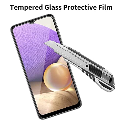 iCsapr [4 Pack] Glass Screen Protector Compatible for Samsung Galaxy A32 5G [Not for A32 4G][9H Hardness]-HD Screen Tempered Glass, Easy Install-[Case Friendly] 2.5D Edge