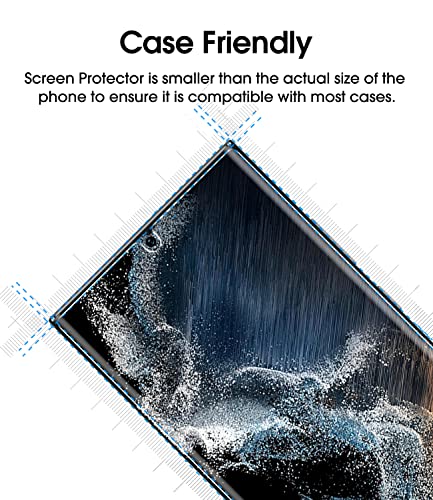 amFilm 3D Curved for S22 Ultra Screen ProtectorSamsung Galaxy 5g,Samsung Galaxy S22 Ultra, Fully Compatible with UltraSonic Fingerprint Scanner and S Pen, UV Gel Application, Tempered Glass, 2 Pack