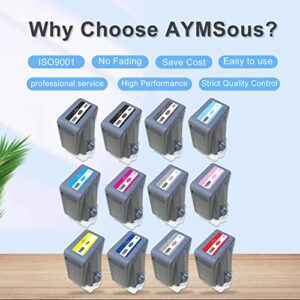 AYMSous Compatible Ink Cartridge Replacement for Canon PFI-1000 for Canon imagePROGRAF PRO-1000 (MBK PBK C M Y R GY B PGY PC PM CO 12-Pack)