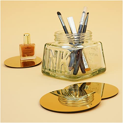 Suck UK | Desk Organizer Inkwell | Pen Holder For Desk Accessories | Pencil Holder & Pencil Cup | Office Supplies | Pen Organizer | Glass Makeup Organizer & Brush Holder | Office Desk Accessories