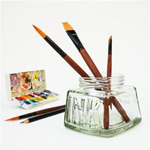 Suck UK | Desk Organizer Inkwell | Pen Holder For Desk Accessories | Pencil Holder & Pencil Cup | Office Supplies | Pen Organizer | Glass Makeup Organizer & Brush Holder | Office Desk Accessories