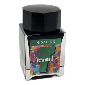 sailor, usa state bottle ink, vermont (emerald green), 20ml, 13-9427-219