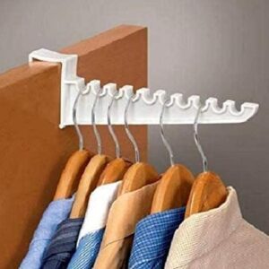 2 Pack Over the Door Valet Hook Space Saver Holds 10 Hangers Hanging System Closet Storage Organizer Laundry Ironing Rack Suits - Coats - Dresses Shirts Robes Closet Multi Purpose Hook