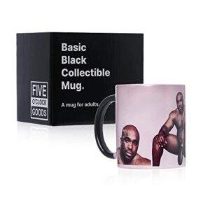 barry wood gag gift - basic black collectible mug for adult - funny color changing mug gift for boss - heat changing mug - office gag gifts - best white elephant gift