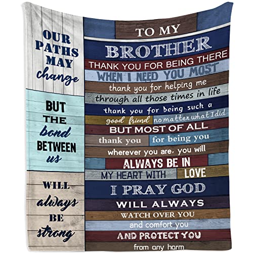 Mubpean Gifts for Brother Blanket 60"x50", Brother Gifts from Sister, Big Brother Gift, Brother Gifts, Gifts for Brother Adult, Brother Birthday Gift, Birthday Gifts for Brother,Best Brother Ever Gift