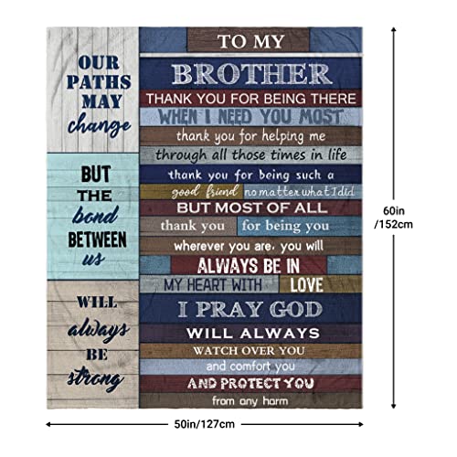 Mubpean Gifts for Brother Blanket 60"x50", Brother Gifts from Sister, Big Brother Gift, Brother Gifts, Gifts for Brother Adult, Brother Birthday Gift, Birthday Gifts for Brother,Best Brother Ever Gift