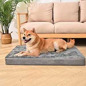 Midrising Large Orthopedic Dog Bed for Medium, Large Dogs,Washable Dog Crate Bed with Removable Waterproof Cover,Large Egg Crate Foam Pet Bed Mat with Non-Slip Bottom