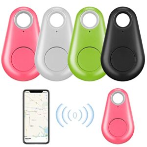 smart gps tracker 4 packs water droplets shape multicolor wireless key finder locator mini gps tracker anti lost alarm sensor device remote finder item finders for kids phone car wallet luggage pet