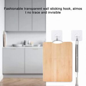 Angyues Adhesive Wall Hooks , Transparent Practical Wall Hook Coat Hooks,20 Pieces Waterproof Oilproof Bathroom and Kitchen Heavy Duty Adhesive Hooks, Ceiling Hooks for Hanging Plants13 Pounds (Max)