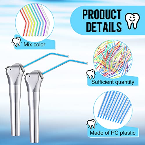 Dental Air Syringe Tip Water Syringe Tip Disposable Spray Nozzles Tips Assorted Rainbow Triple 3 Way Water Syringe Connector for Oral Teeth Cleaning (1000 Pieces)