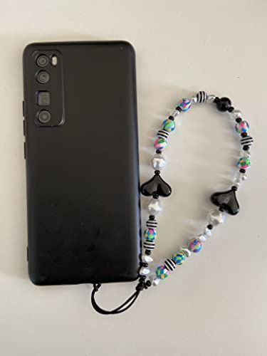 AOERUN Beaded Phone Charm Y2K Phone Strap Charm Handmade Cell Phone Lanyard Wrist Strap Kawaii Acrylic Beads Cell Phone Chain