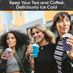 Baxendale Iced Coffee Sleeves for Cold Drink Cups - 4 Pack Reusable Neoprene Iced Beverage Cup Sleeve for Hot & Cold Drinks, Compatible with Starbucks Dunkin and more