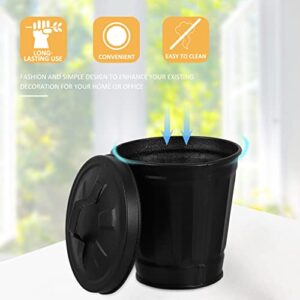 balacoo Table Trash Can: Mini Trash Can Mini Wastebasket Trash Can Tiny Desktop Waste Garbage Bin Small Flower Pot with Lid