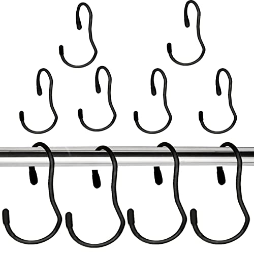 Apalie 10 Pack Black Purse Hanger for Closet,Twist Design Hooks Large Size Closet Rod Hooks Saves Space