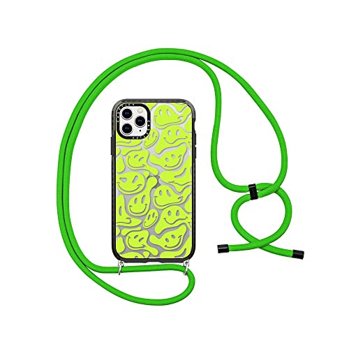 CASETiFY Impact Crossbody Sling Case for iPhone 11 Pro Max - Acid Smiles Neon Green - Neon Green String