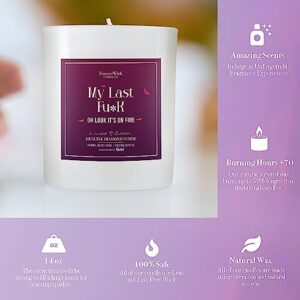 My Last Fvck Candle with Diamond Inside | Foreverwick Candles | Scented Soy Candles Gifts for Women Anniversary Candle Wax | Romance Candles All-Natural Organic Soy Candle 14oz | 70h