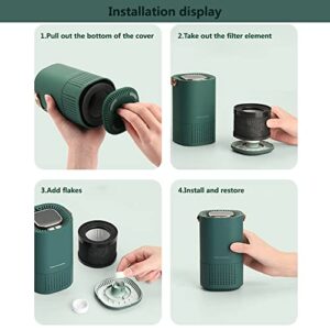 Portable Air Purifier, H13 True HEPA Air Purifier with 3 layers filtration Personal Mini Air Purifiers for Home, Car, Travel, Bedroom, Office（green）