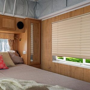 Eazy2hD RV Blinds for Camper Windows （32" W x 24" L） Day & Night RV Adjustable Shutters Privacy Protection UV Protection for RV Camper Travel Trailers Motorhome