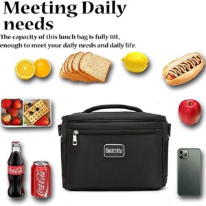 BEIMILY Insulated Lunch Bag for Women/Men,small lunch box,small cooler bag,adult lunch box,Reusable Lunch Box for Work,Leakproof Cooler Tote Bag with Adjustable Shoulder Strap