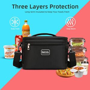 BEIMILY Insulated Lunch Bag for Women/Men,small lunch box,small cooler bag,adult lunch box,Reusable Lunch Box for Work,Leakproof Cooler Tote Bag with Adjustable Shoulder Strap