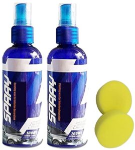 car plating refurbishing agent, plastic parts refurbish agent, anti scratch hydrophobic polish nano coating agent, ceramic pro 9h coating long lasting professional care anti fog (100ml, 2pcs)